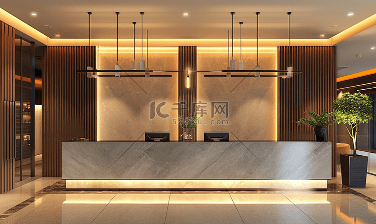 酒店前台接待高清摄影大图-千库网