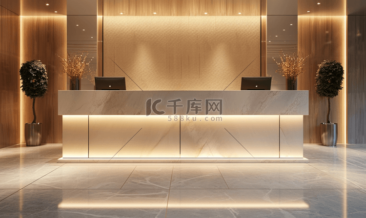 酒店前台接待高清摄影大图-千库网