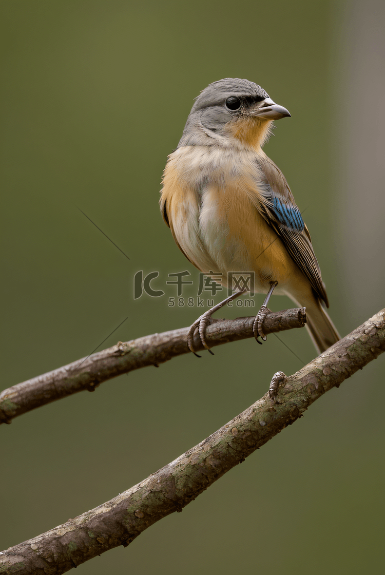 春天鸟儿站在树枝上摄影配图8高清摄影大图-千库网