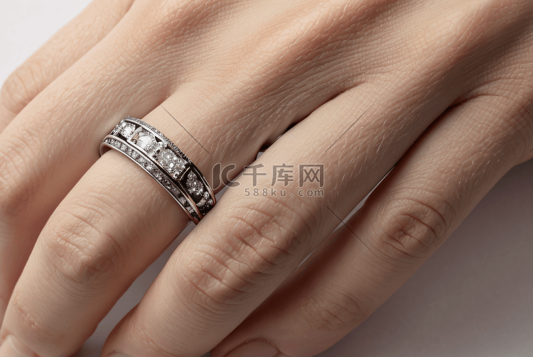 钻戒首饰特写图5摄影图高清摄影大图-千库网