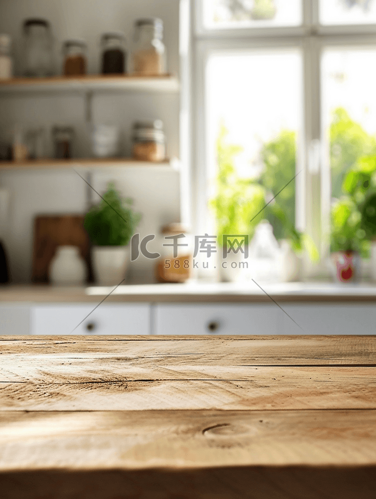 模糊窗户木质展台桌面空场景电商产品摄影高清摄影大图-千库网