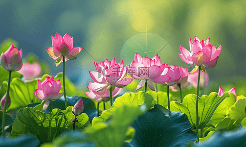 莲花荷花花卉植物莲花高清摄影大图-千库网
