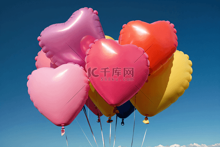 爱心形状气球摄影图4高清摄影大图-千库网