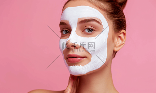 美容美白护肤脸部护理高清摄影大图-千库网
