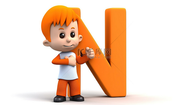 孤立在白色背景上的字符 n 的 3d 插图背景图片免费下载_海报banner/高清大图_千库网(图片编号6849841)