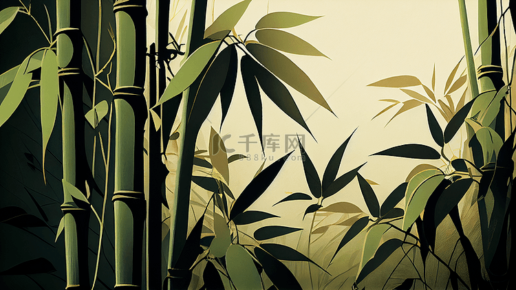 竹林可爱插画背景图片免费下载_海报banner/高清大图_千库网(图片编号6649837)