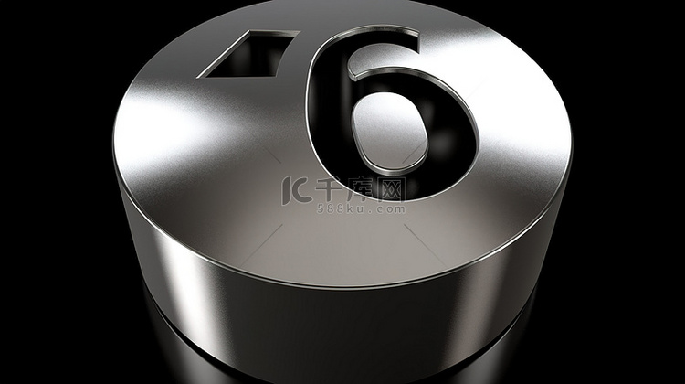 金属百分之六 3d 渲染与 6 折扣隔离在白色背景图片免费下载_海报banner/高清大图_千库网(图片编号7159332)