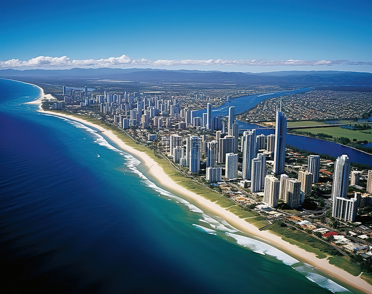 黄金海岸的航拍图像背景图片免费下载_海报banner/高清大图_千库网(图片编号7065833)
