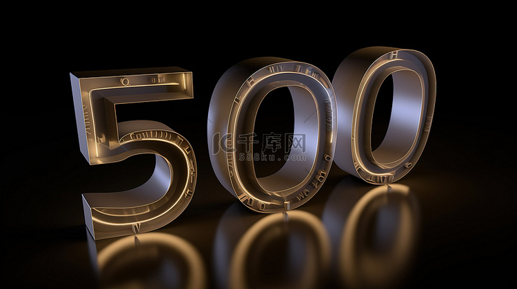 3d 文本中的 500k 关注者背景图片免费下载_海报banner/高清大图_千库网(图片编号6690984)