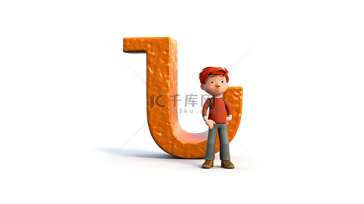 字符 j 站在空白白色背景上的 3D 插图背景图片免费下载_海报banner/高清大图_千库网(图片编号6805063)