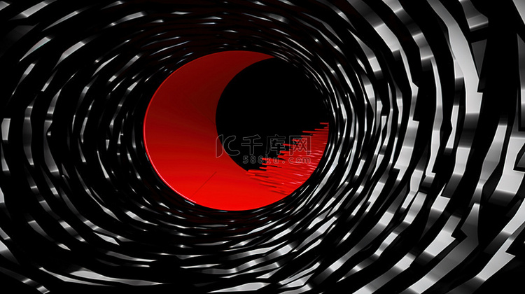 带孔条纹环面的 3D 插图背景图片免费下载_海报banner/高清大图_千库网(图片编号6801133)