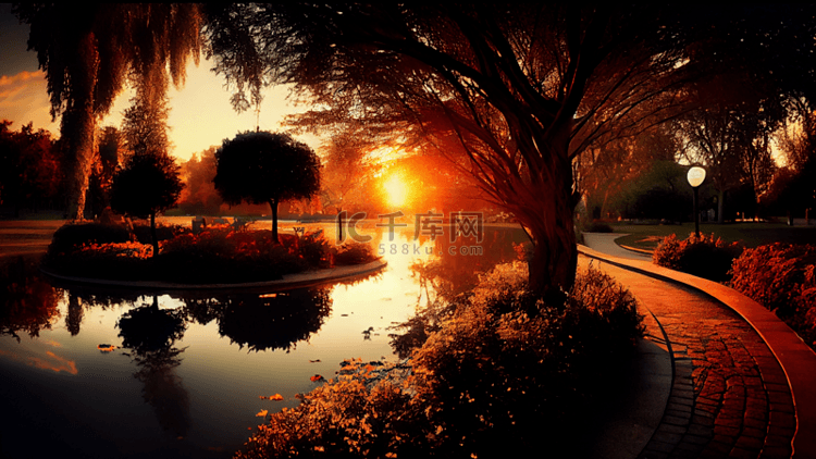 公园唯美背景图片免费下载_海报banner/高清大图_千库网(图片编号6650286)