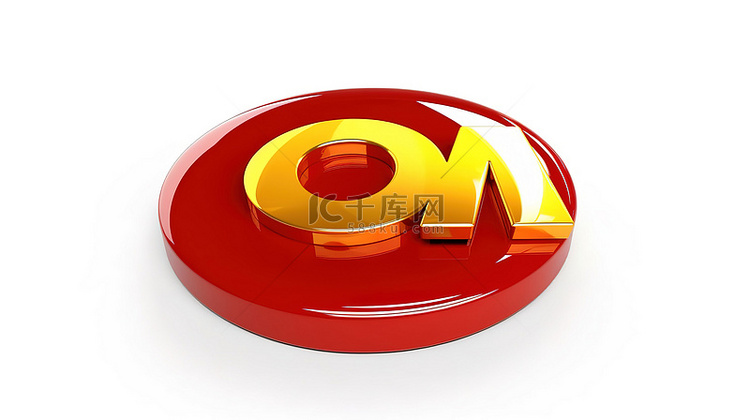 白色背景上带有彗差符号的 3d 光泽红色琥珀色标志背景图片免费下载_海报banner/高清大图_千库网(图片编号6887837)