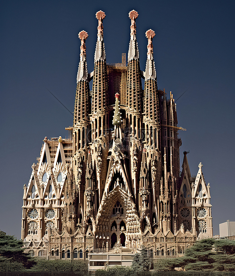 巴塞罗那圣家族教堂背景图片免费下载_海报banner/高清大图_千库网(图片编号7139339)