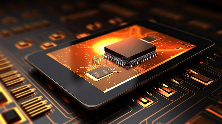 配备移动 CPU 的笔记本电脑插图背景图片免费下载_海报banner/高清大图_千库网(图片编号6886481)