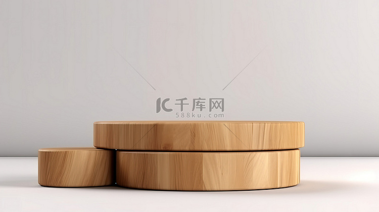 产品的天然木质底座展示时尚而舒缓的演示背景 3D 插图背景图片免费下载_海报banner/高清大图_千库网(图片编号6789876)