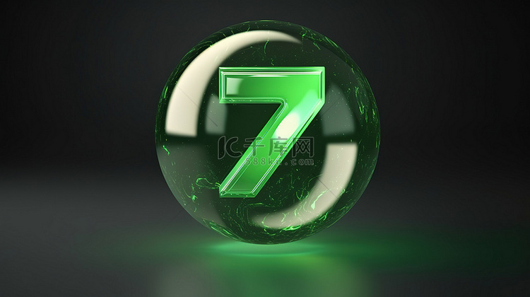 圆形气泡的 3D 插图渲染，带有字母邮件图标符号上的 7 号通知背景图片免费下载_海报banner/高清大图_千库网(图片编号6936320)