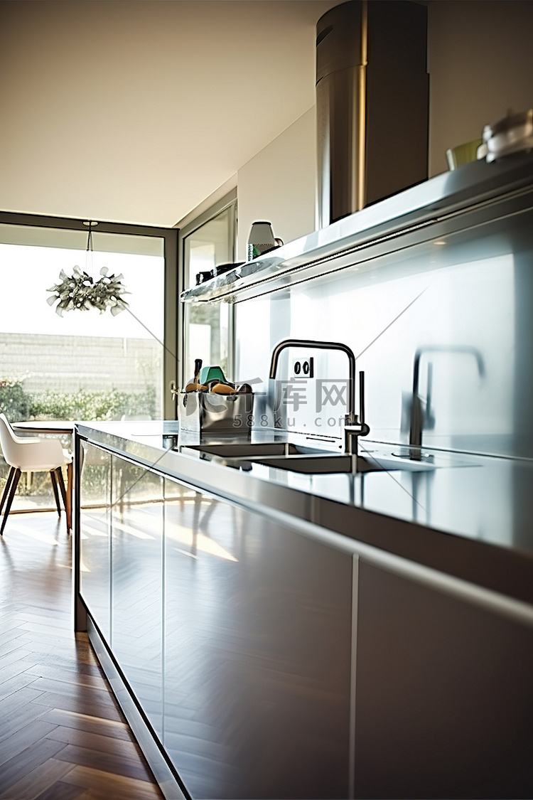 厨房 不锈钢厨房背景图片免费下载_海报banner/高清大图_千库网(图片编号6980422)