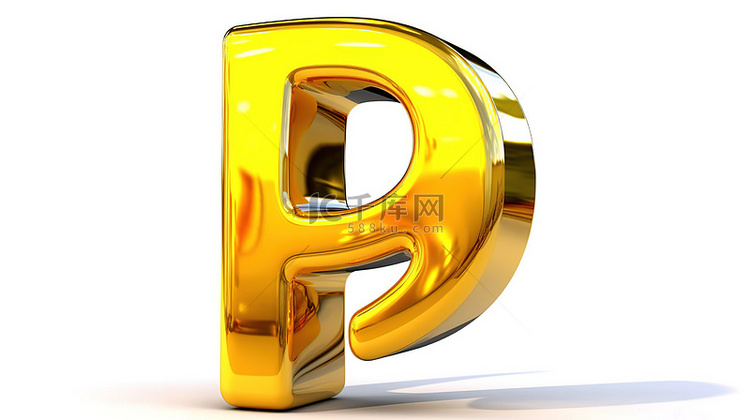光滑的金属表面在白色背景上呈现大写字母 p背景图片免费下载_海报banner/高清大图_千库网(图片编号6930686)