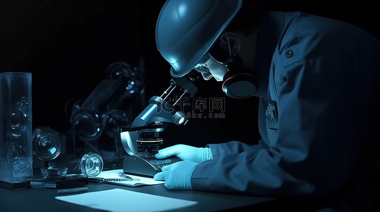 法医科学家使用 3D 技术在显微镜下检查证据背景图片免费下载_海报banner/高清大图_千库网(图片编号6707466)