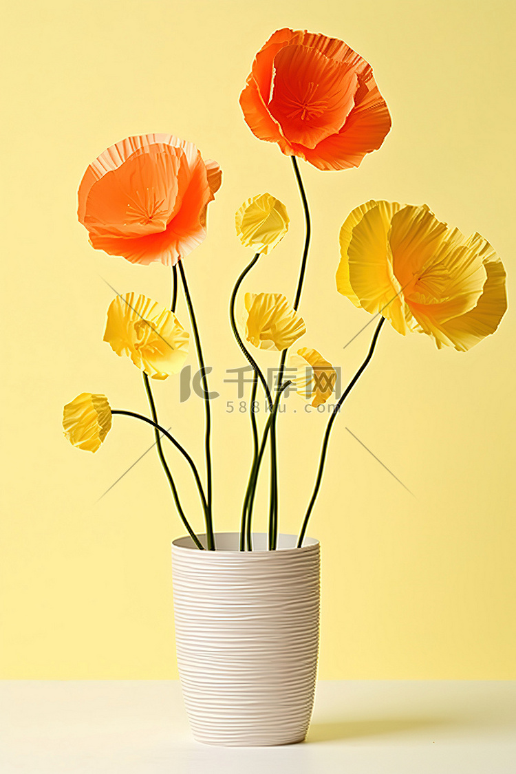 花瓶上的罂粟花背景图片免费下载_海报banner/高清大图_千库网(图片编号7066019)