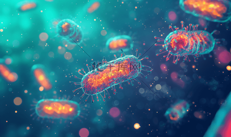 显微镜细菌医疗高清摄影大图-千库网