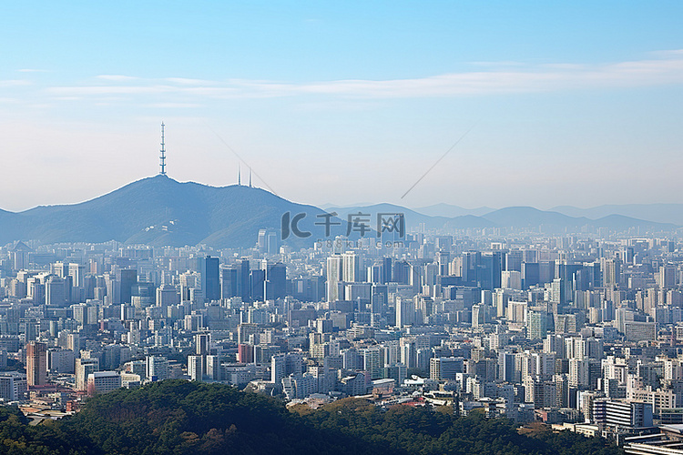 从 ddnt 俯瞰首尔市中心背景图片免费下载_海报banner/高清大图_千库网(图片编号6958175)
