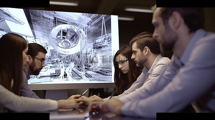 设计师团队合作开展 3D 项目背景图片免费下载_海报banner/高清大图_千库网(图片编号6932637)