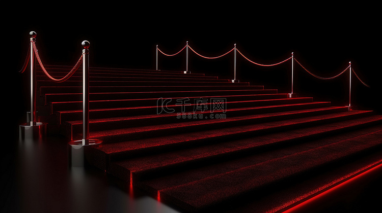黑色背景与红地毯 3d 渲染图像背景图片免费下载_海报banner/高清大图_千库网(图片编号6671717)