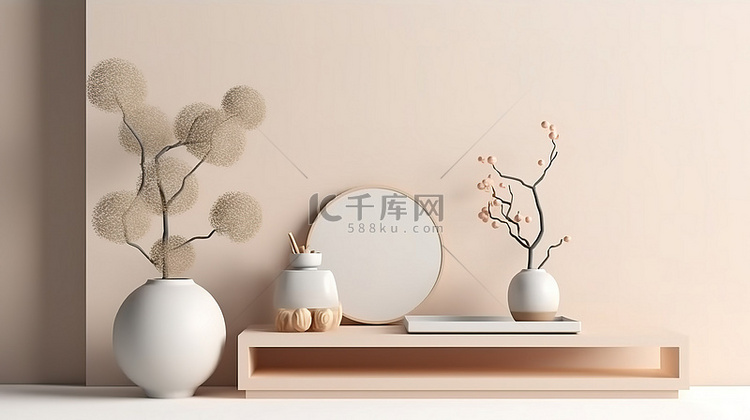 3D 渲染中干净简单的模型设计背景图片免费下载_海报banner/高清大图_千库网(图片编号6929149)