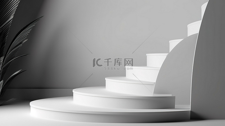 抽象背景上的 3D 平台，用于展示产品模型背景图片免费下载_海报banner/高清大图_千库网(图片编号6737932)