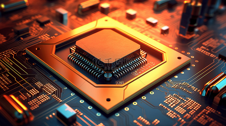 电路板 PCB 上抽象中央处理单元概念的图示背景图片免费下载_海报banner/高清大图_千库网(图片编号6935165)
