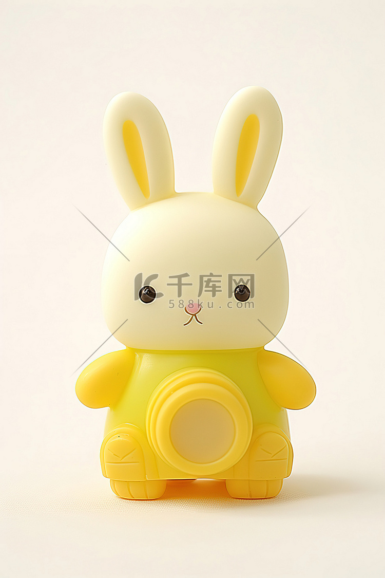 站立在白色背景中的黄色兔子玩具背景图片免费下载_海报banner/高清大图_千库网(图片编号7119900)