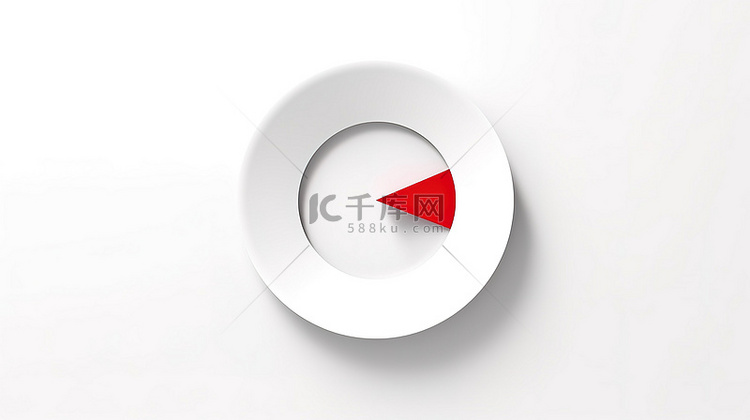 白色背景的 3D 渲染，纸箭头移向空白圆纸背景图片免费下载_海报banner/高清大图_千库网(图片编号6810536)