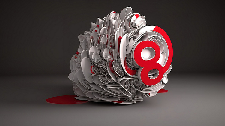 pinterest 3d 渲染迷人的设计，有足够的复制空间背景图片免费下载_海报banner/高清大图_千库网(图片编号6667959)