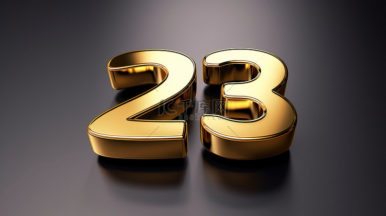 3D 中闪闪发光的金色数字 23 设置在带有工作室光反射的混凝土背景下背景图片免费下载_海报banner/高清大图_千库网(图片编号6764875)