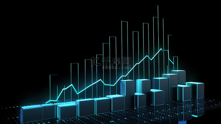 数字收入增长图 3d 扩展线图渲染背景图片免费下载_海报banner/高清大图_千库网(图片编号6692103)