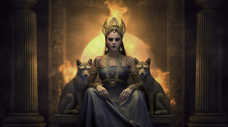 神秘的 Hecate Hekate 超现实的 3D 插图描绘了边界女神巫术和鬼魂背景图片免费下载_海报banner/高清大图_千库网(图片编号 ...