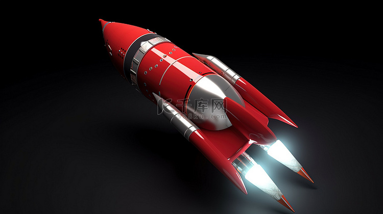 火箭设计的 3D 插图背景图片免费下载_海报banner/高清大图_千库网(图片编号6735057)