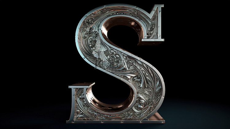 大写 s 字母的金属打字稿打印 3d 渲染背景图片免费下载_海报banner/高清大图_千库网(图片编号6681614)