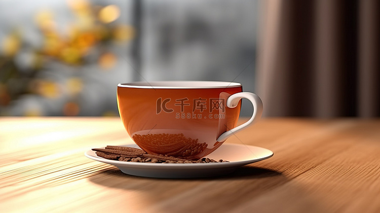 3d 渲染的茶杯样机背景图片免费下载_海报banner/高清大图_千库网(图片编号6839173)