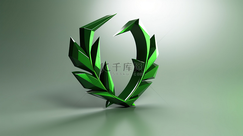 3d 绿色箭头标志背景图片免费下载_海报banner/高清大图_千库网(图片编号6873097)