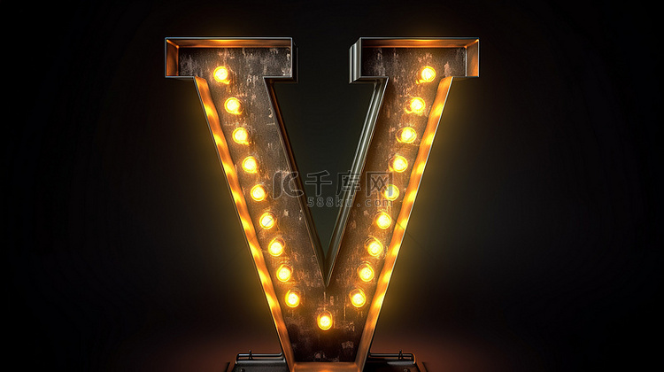 v 在 3d 渲染中用灯泡照亮背景图片免费下载_海报banner/高清大图_千库网(图片编号6668563)