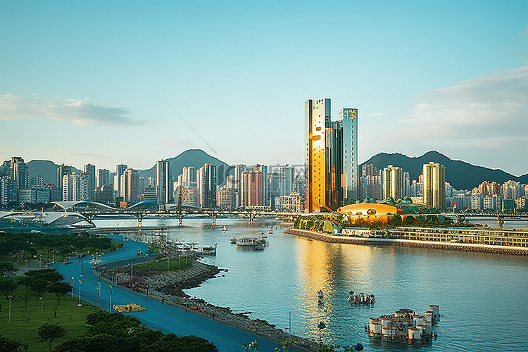 有 jnao 河的城市背景图片免费下载_海报banner/高清大图_千库网(图片编号6993347)