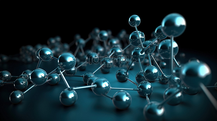 插图 3D 分子结构作为令人惊叹的背景图片免费下载_海报banner/高清大图_千库网(图片编号6718054)