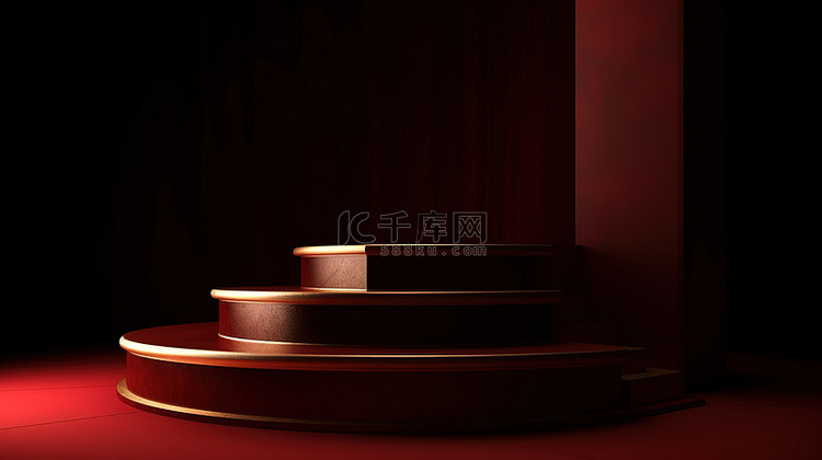 在 3d 渲染中可视化的领奖台背景图片免费下载_海报banner/高清大图_千库网(图片编号6683509)