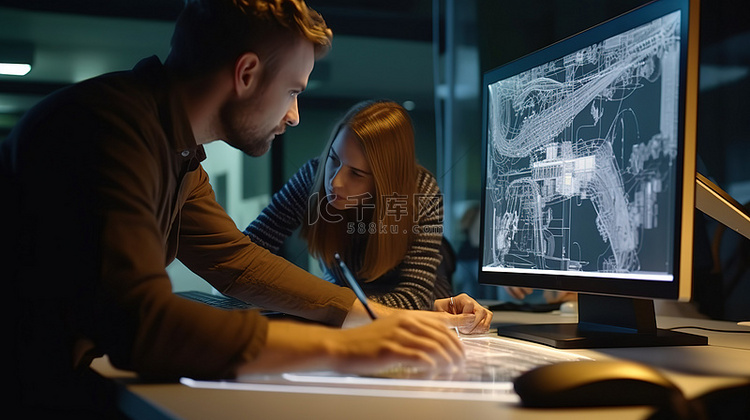 设计师协作团队创造 3D 杰作背景图片免费下载_海报banner/高清大图_千库网(图片编号6932633)