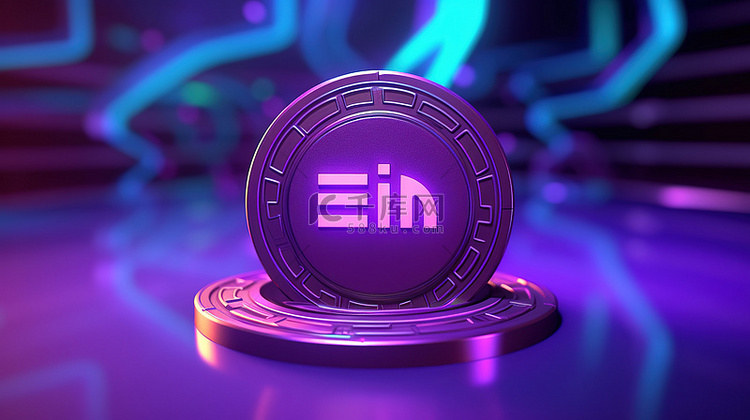 enjin 加密货币的 3d 插图背景图片免费下载_海报banner/高清大图_千库网(图片编号6939817)