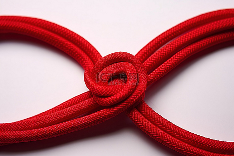 一根末端打结成圆圈的红色绳子背景图片免费下载_海报banner/高清大图_千库网(图片编号7023636)