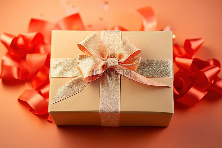 饰有蝴蝶结的礼物盒背景图片免费下载_海报banner/高清大图_千库网(图片编号7118217)